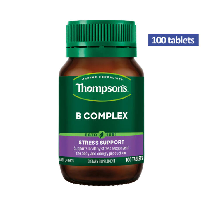 Thompson's 湯普森 維生素B Complex (EXP 2028年) 100粒 維他命B族/B群/B雜 Thompson's B ...